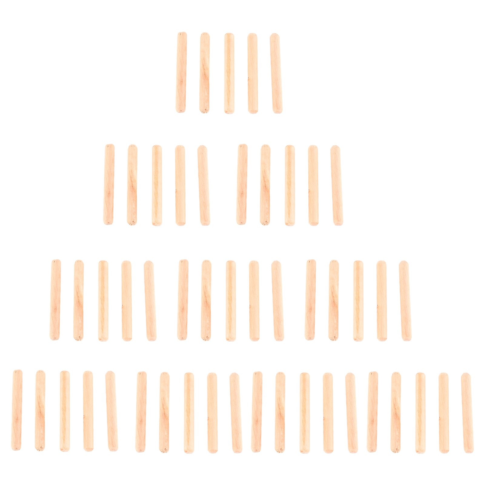 50 шт. круглых деревянных дюбелей для изготовления мебели и ящиков (M6*50)