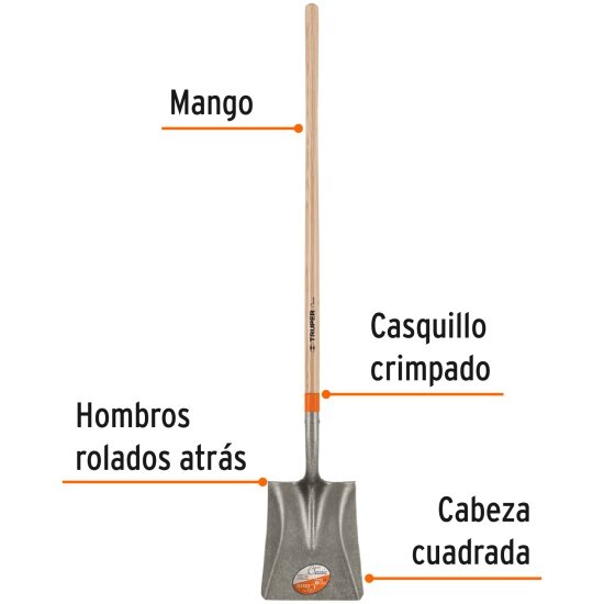 Лопата совковая Truper PCL 17170, "Classic"