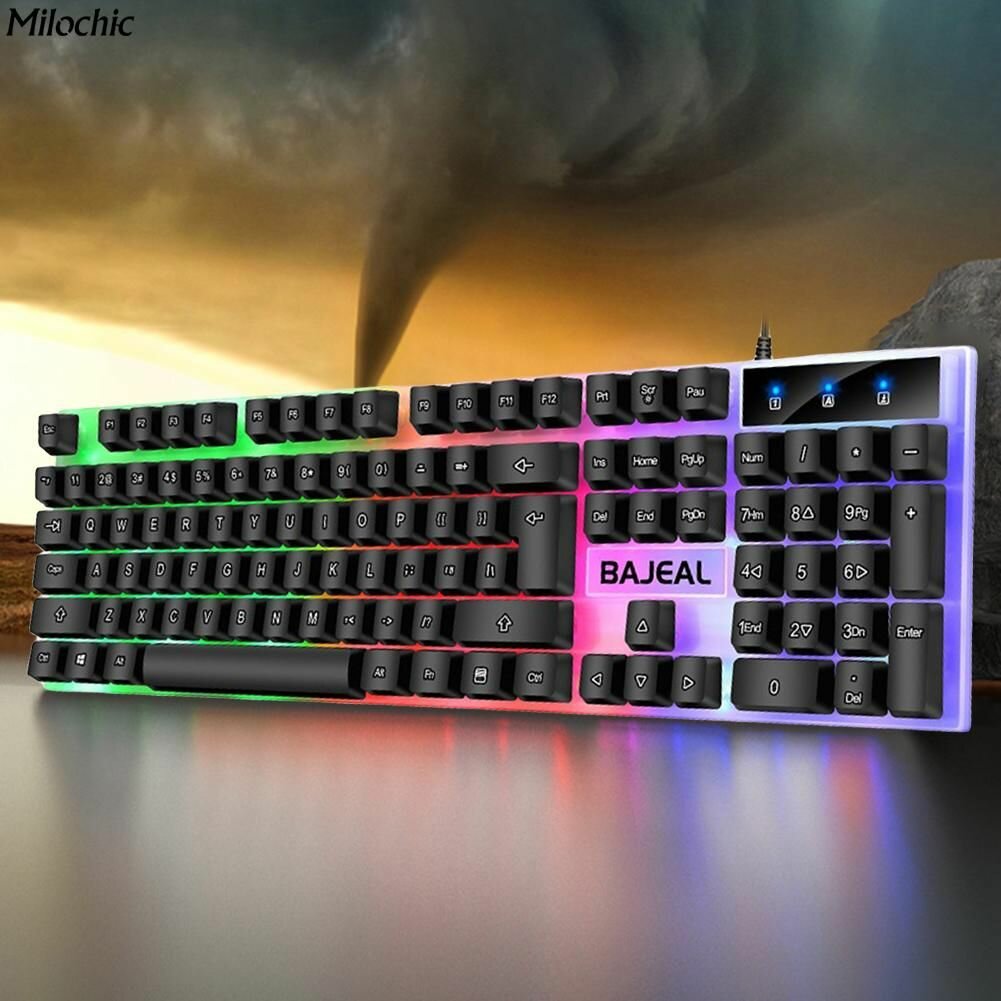 Набор проводных клавиатуры и мыши T350, удобные кнопки, близкие по ощущениям к механическим, подходят для киберспортивных игр и работы в офисе