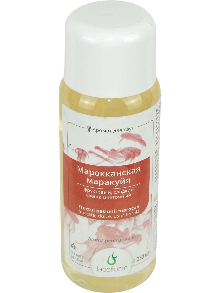 Аромат для бани и сауны Lacoform "Марокканская маракуйя", на основе натуральных эфирных масел, 250 мл