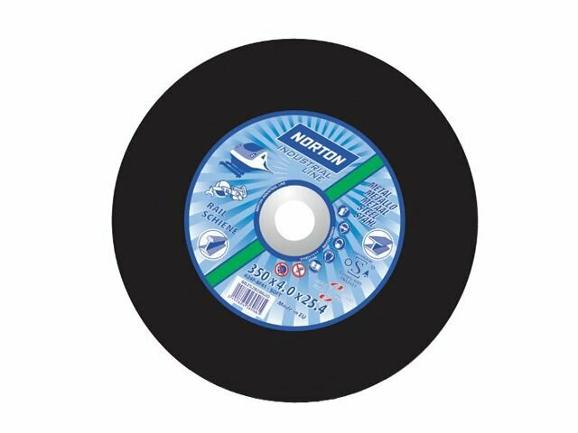 Круг отрезной Industrial line 350 х 4 х 25.4 A24T BF41 для рельс NORTON 66252829588