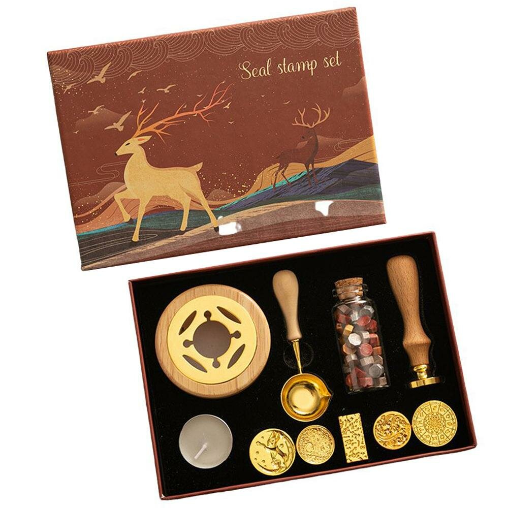 Подарочный набор для сургучной печати Палисандр, Коробка из-под лося