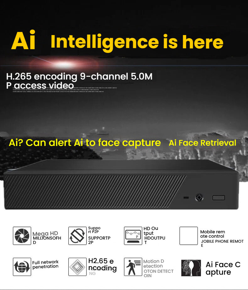 Видеомагнитофон H.2659 по адресу 16NVR hd 4K, видеомагнитофон 800W отслеживает XMEYE, производителя 32