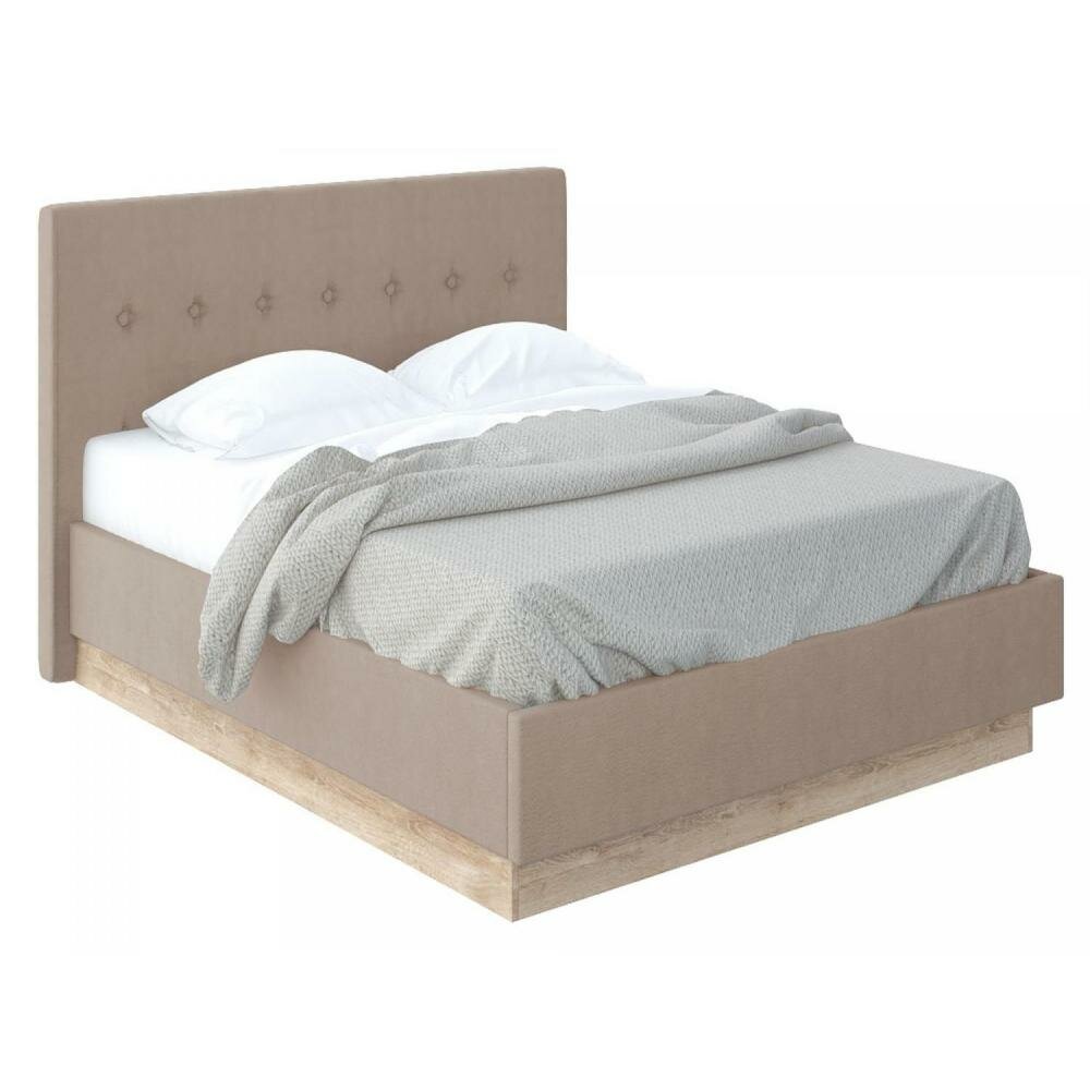 Кровать 160х200 с подъемным механизмом Ханна М1 172,0х92,5х215,0 см, дуб баррик светлый/бруно 04