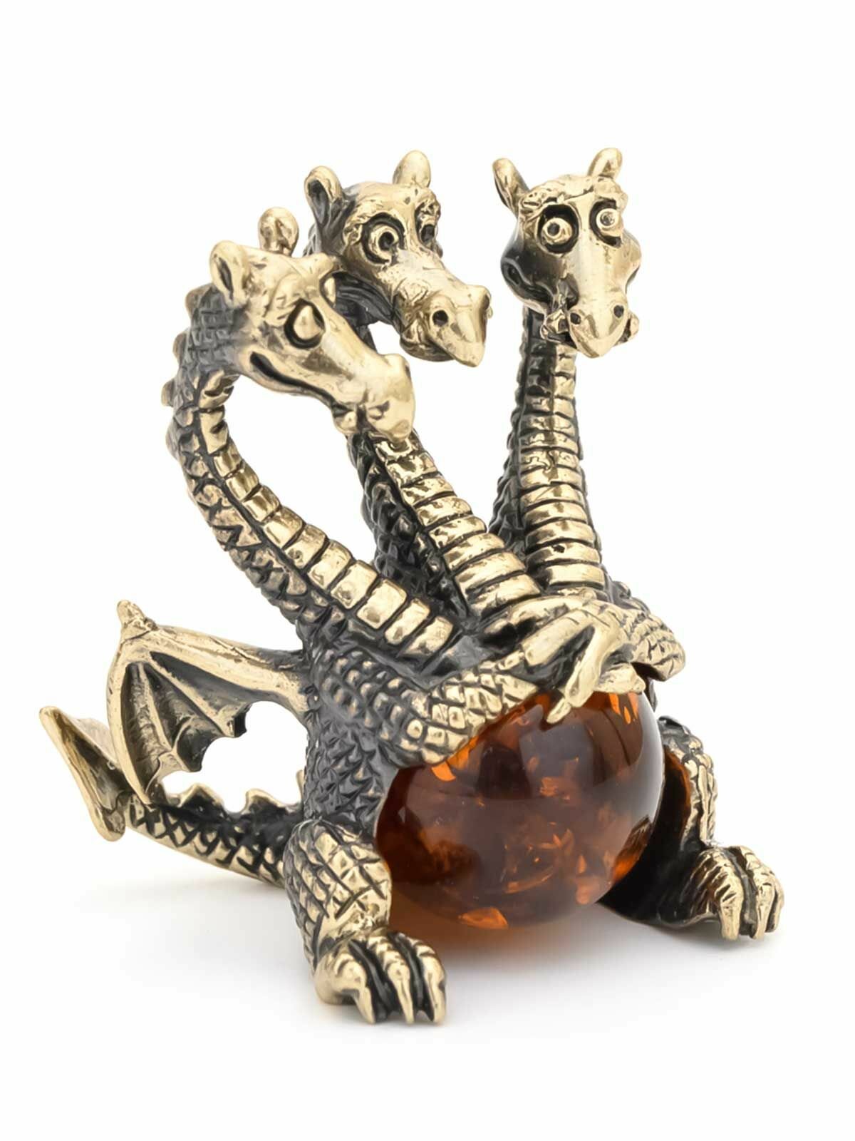 Сувенирная фигурка - Змей Горыныч, Балтийский Янтарь, 4,5 см