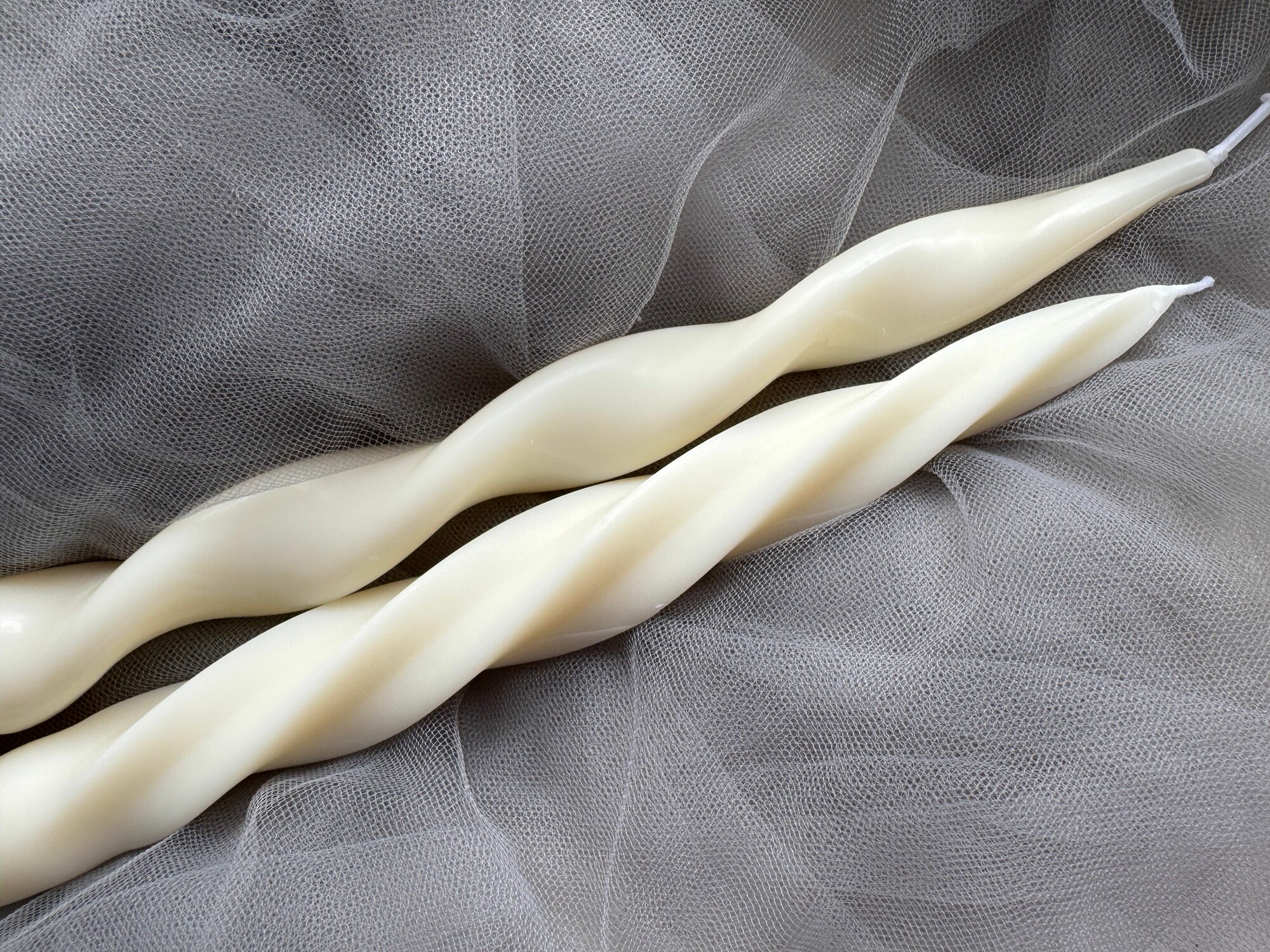 Эко-свечи "12-22 store", оливковый воск, ручная работа, подарочная упаковка, 2 шт.