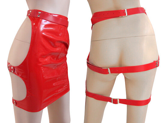 Юбка (открытая сзади) красная