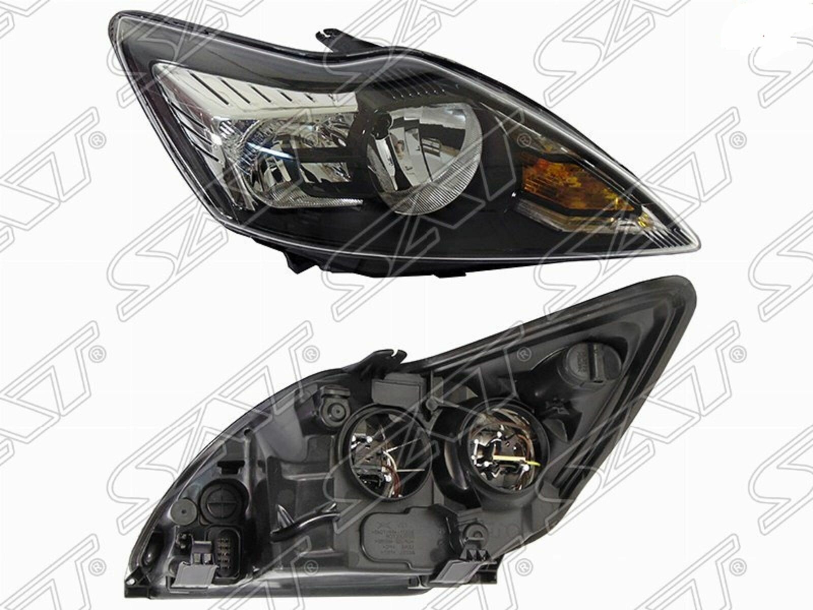 Фара FORD FOCUS II 08-11 RH черная с электрокорректором