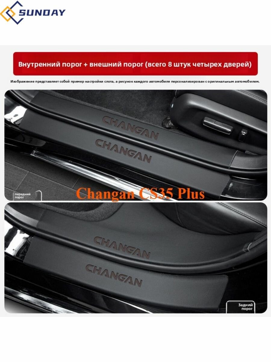 Changan CS35 PLUS Коврик для защиты кожи порога автомобиля, changan cs35 plus Автозапчасти 8 шт.