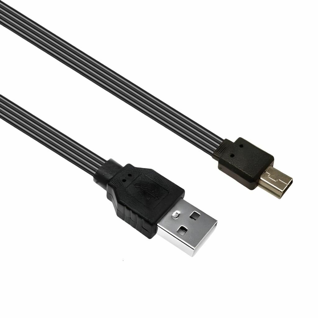 Плоский кабель для передачи данных USB-Mini USB с прямой головкой длиной 0,2 м