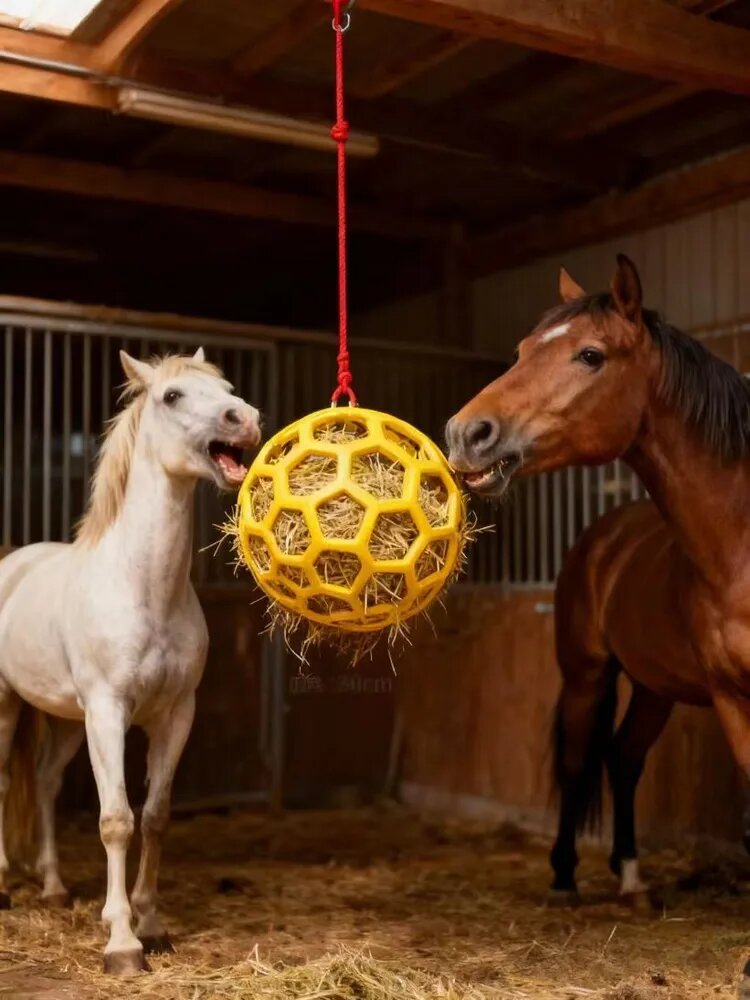 Игрушки для лошадей для жеребят и взрослых лошадей, мяч-кормушка для сена, развивающая игрушка
