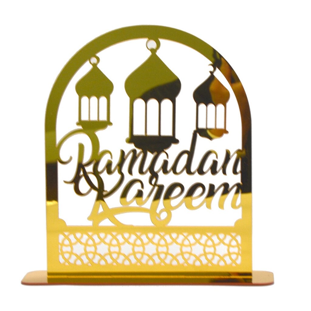 Рамаданс Акриловый орнамент Ид украшение для дома Исламские мусульманские вечеринки поставляют праздничный праздник золотой луны праздничный праздник