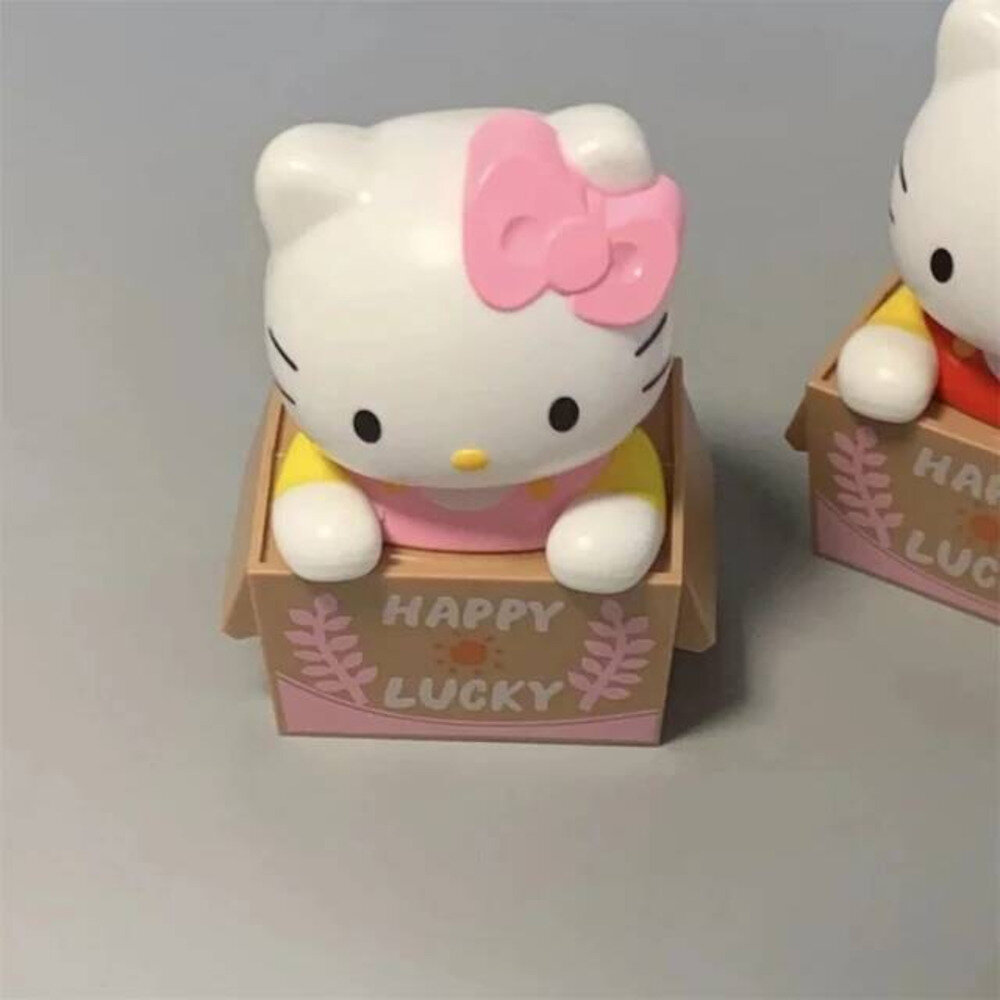 Sanrio Ретро Японское Милое и Забавное Классическое Кимоно Кукла Hello Kitty Solar Shake Head Подарок для девочек на день рождения Настольное украшение для машины
