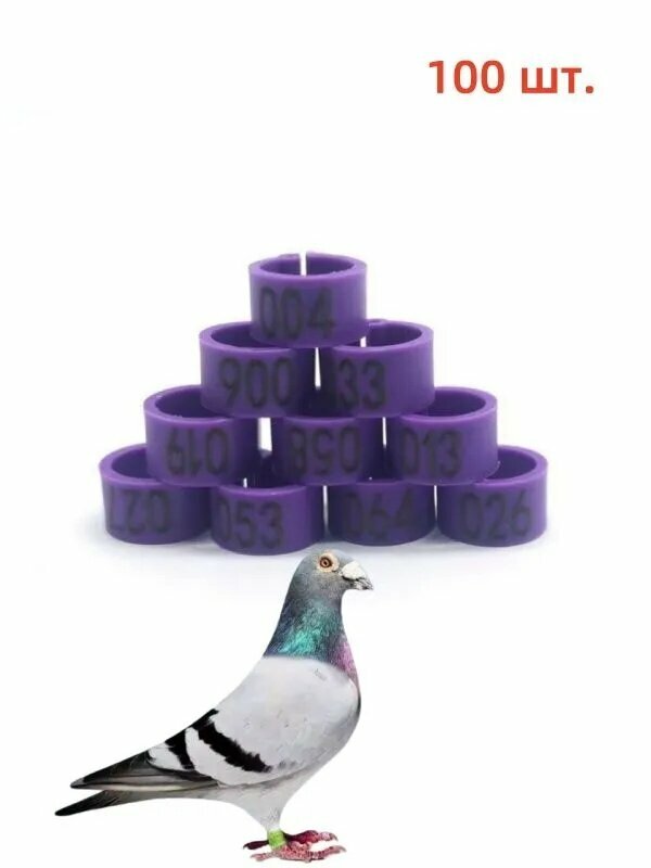 Меточные кольца для птиц 8мм 100шт, родовое маркировочное кольцо на лапку для голубей
