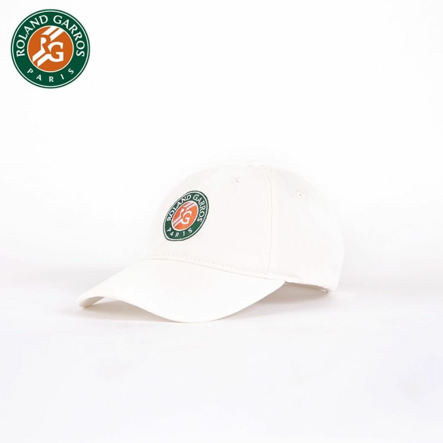Бейсболка Roland-Garros "Classic Logo", хлопок, с вышивкой, унисекс, белая
