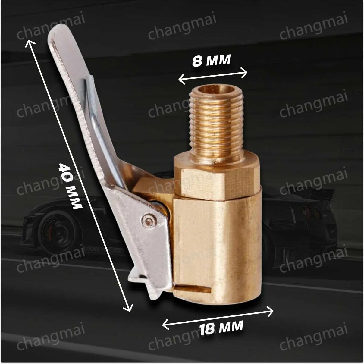 Быстросъёмный наконечник для насоса диаметра 8 мм, насадка для накачки шин на компрессор для автомобиля, мотоцикла, велосипеда