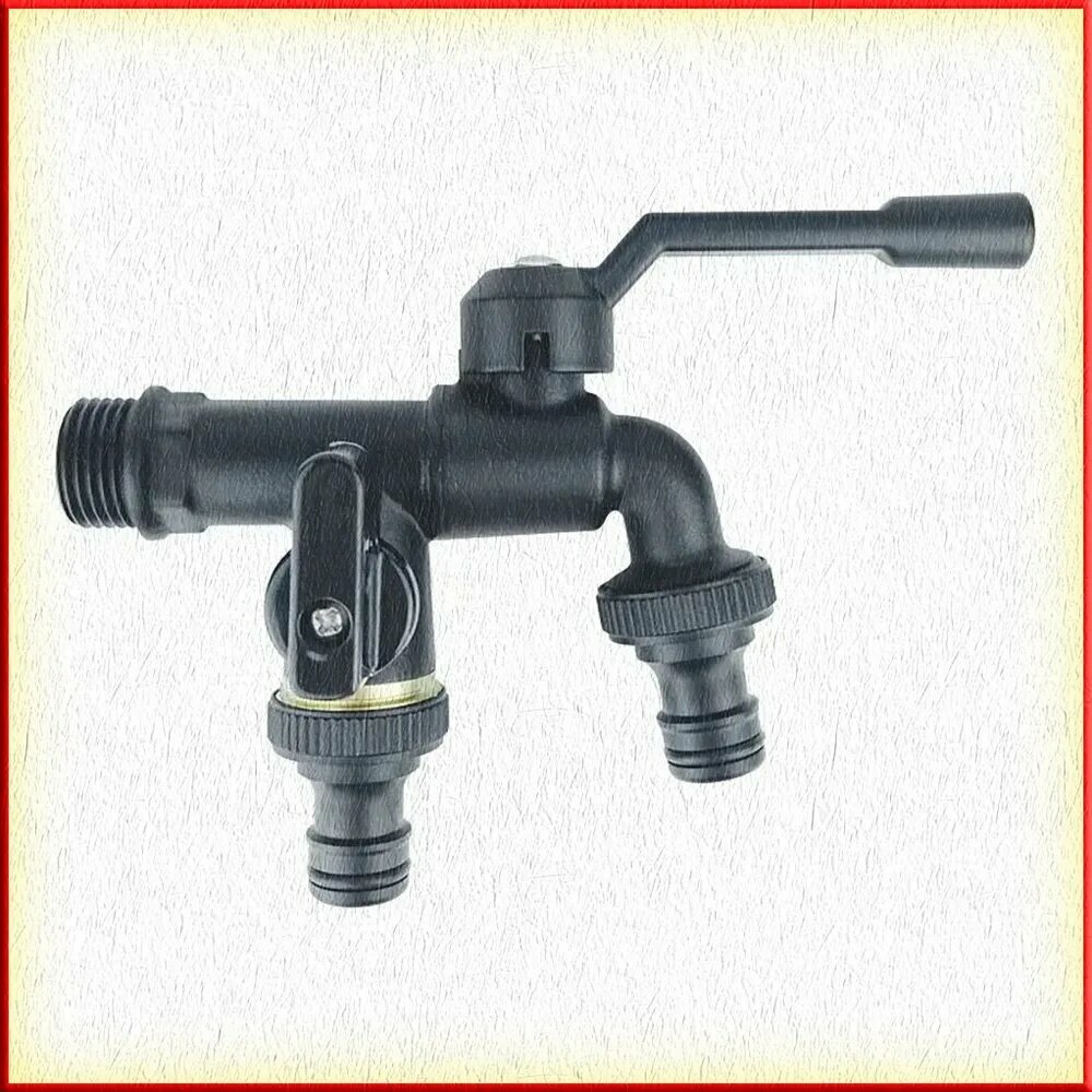 Xiaomi YouPin Уличный садовый кран настенный G 1/2 с двойным выходом, быстроразъемное соединение можно использовать для полива цветов, мытья автомобилей, орошения, стиральных машин и т. д, черный