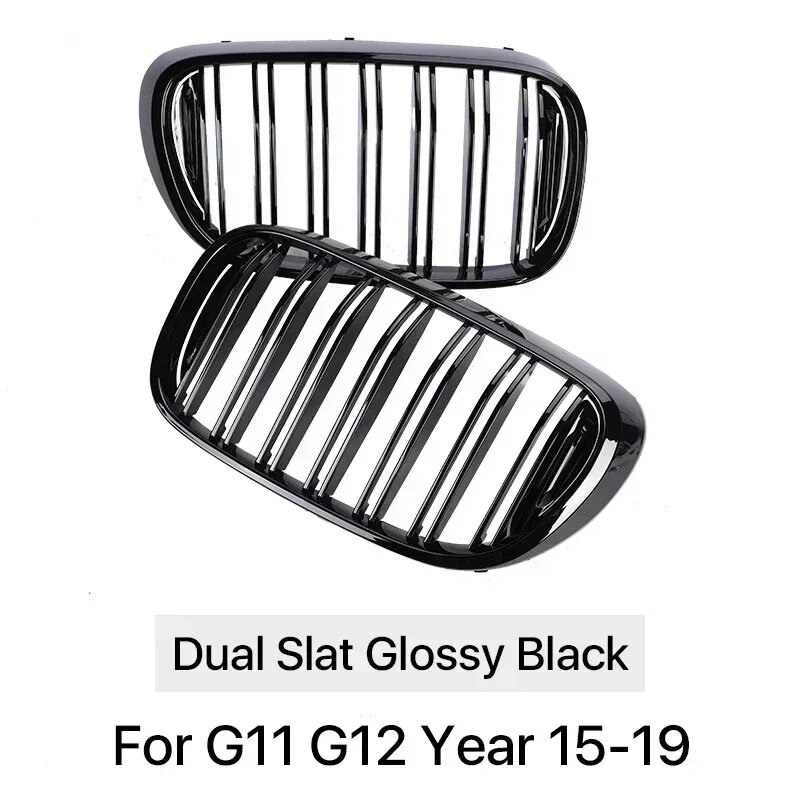 Передний бампер из углеродного волокна, решетка радиатора, лицевая панель, крышка радиатора для BMW 7 серии G11 G12 2015-2019, глянцевая черная решетка, аксессуары