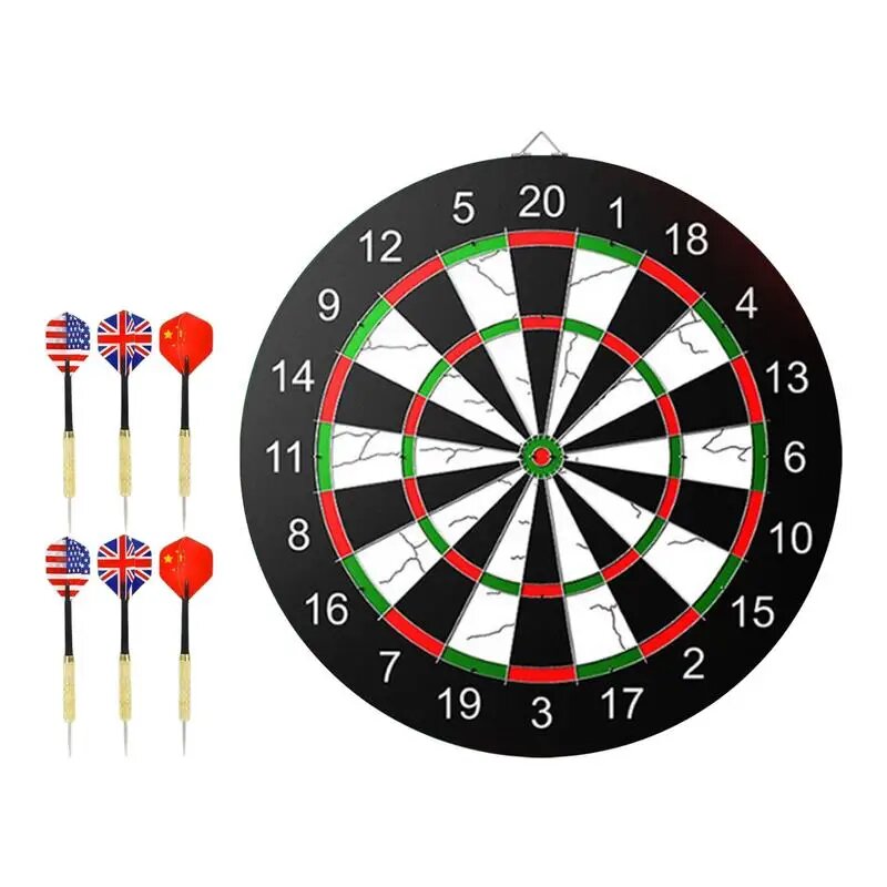 Профессиональная доска для дартса, стабильная флокированная доска с дартсами, толстые 15-дюймовые игровые игрушки для рождественских вечеринок, дня рождения