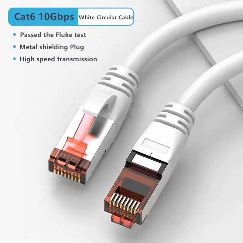 Cat6 Ethernet кабель RJ45 белый 0.25 м White, 0.25m