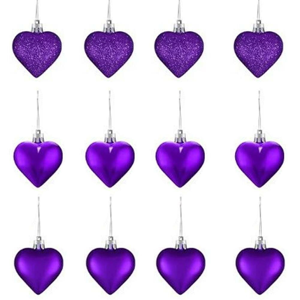 12 штук декоративных сердечек для Дня святого Валентина, маленькие подвески в форме сердечек, подарок на День святого Валентина для дома и вечеринки.