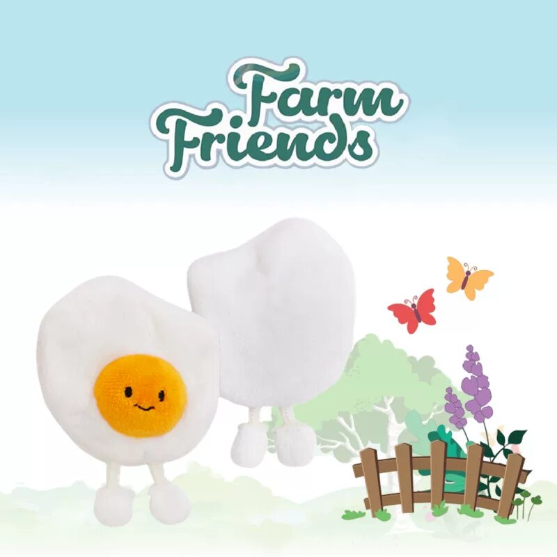 Серия Farm Friends Яичная магнитная наклейка 6 см, декоративный магнит с изображением еды, керамика, безопасная