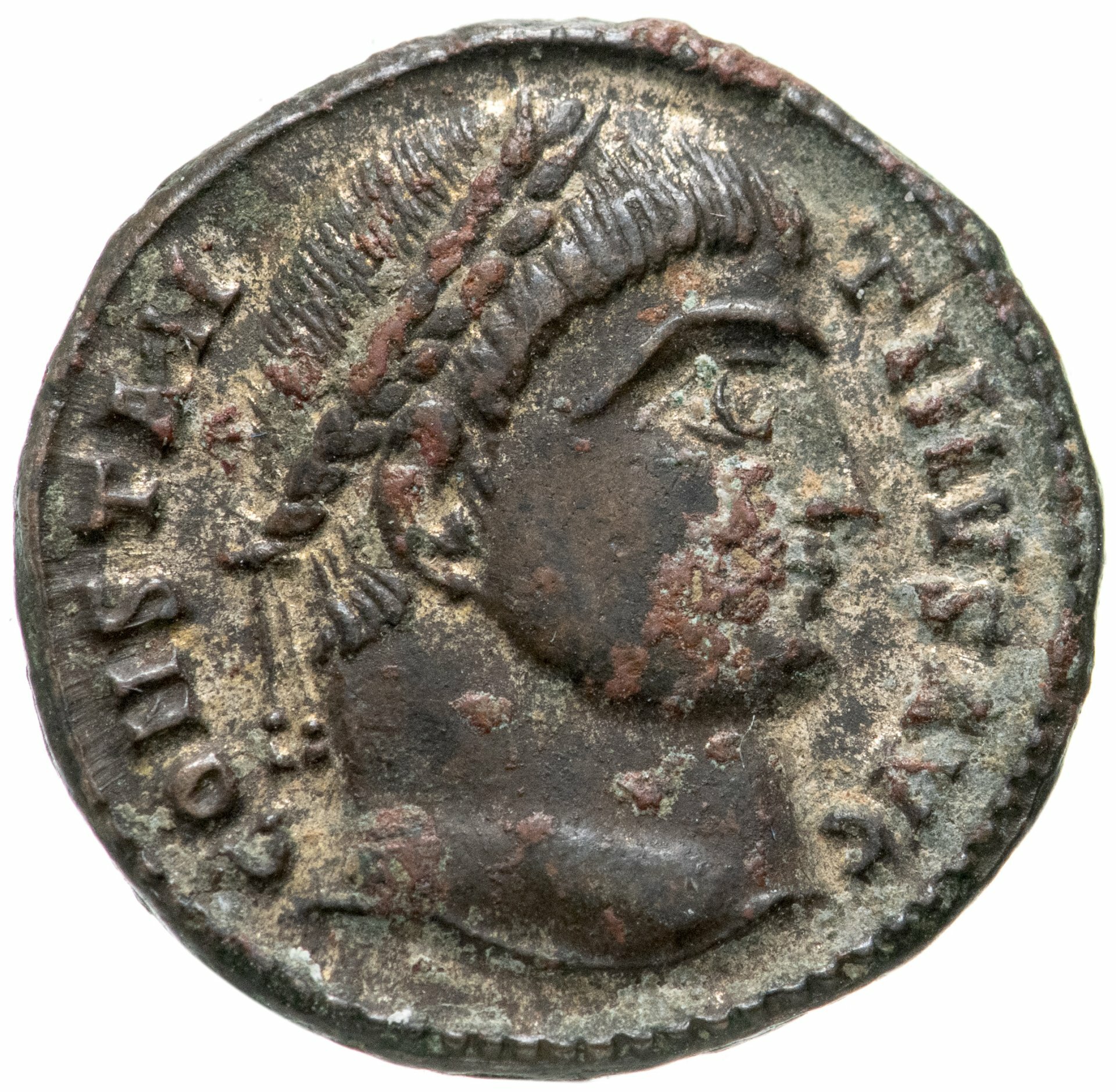 Римская империя, Константин I Великий, 307-337 годы, Нуммий Родное серебрение, Медь, в сохранности XF