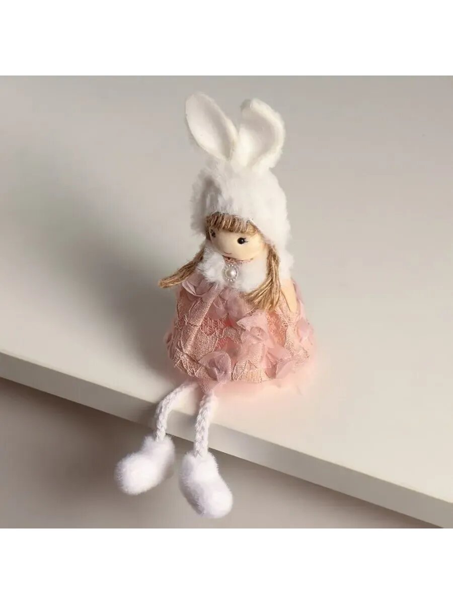 Интерьерная кукла-ангел в цветочном платье