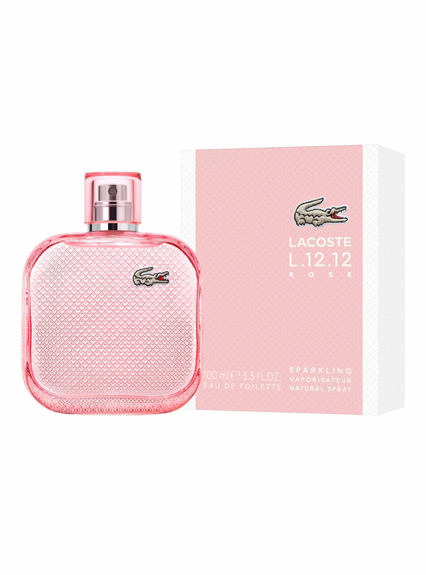 Туалетная вода для женщин Eau De Lacoste L.12.12 Rose Sparkling 100 мл, сладкий гурманский древесный аромат