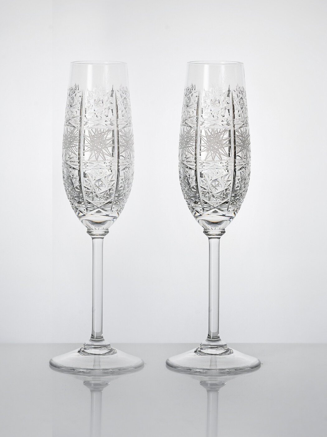 Хрустальные бокалы для шампанского игристого вина, объем 160 мл, фужеры набор 2 шт, Неман