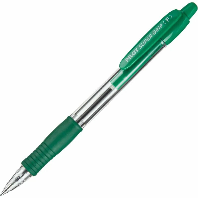 Ручка шариковая автомат. BPGP-10R-F G SUPER GRIP зеленого цвета, 1023157