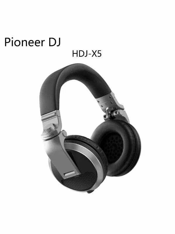Pioneer DJ Наушники проводные с микрофоном, 3.5 мм, 6.3 мм, черный, серебристый