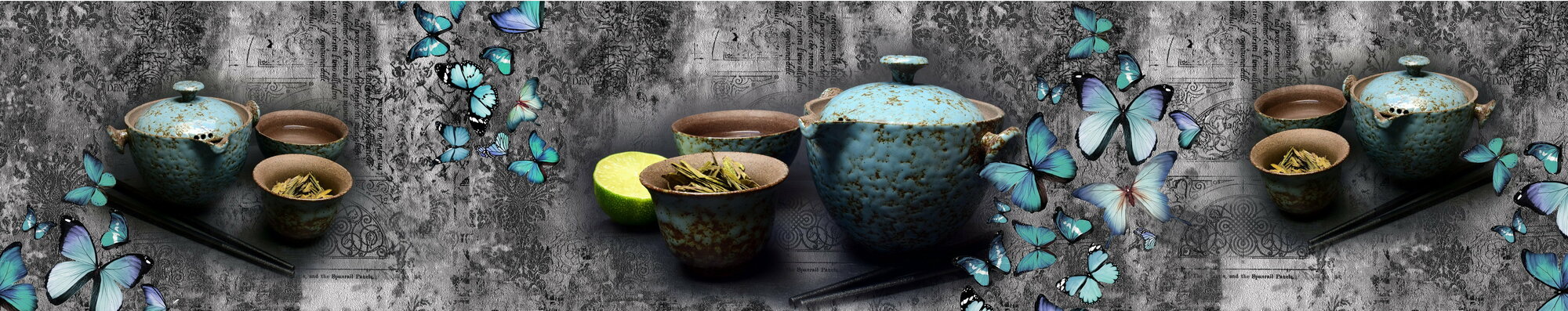 Кухонный фартук/стеновая панель для кухни/фартук на кухню 3D-эффект на основе SPC (каменно-полимерный композит) 3000*610*3мм КМ-495