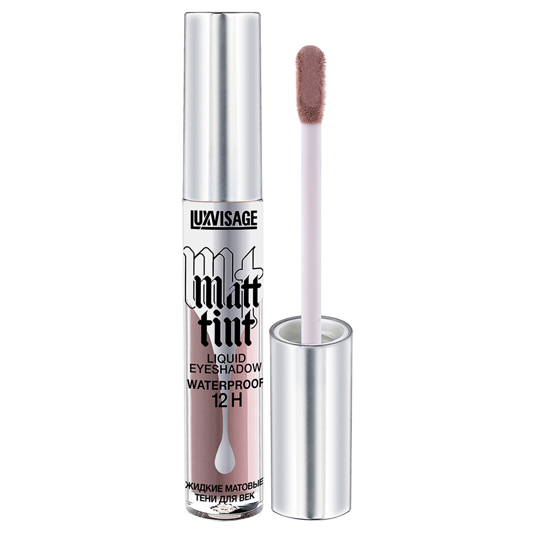 Тени для век LuxVisage жидкие Matt Tint Waterproof, тон 105 ash lilac
