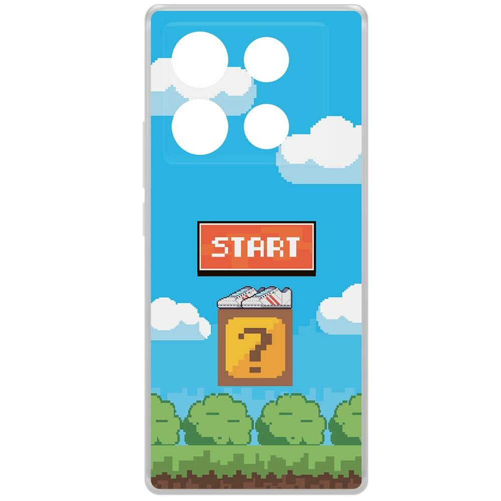 Чехол-накладка Krutoff Clear Case Кроссовки детские 8-Бит для INFINIX Note 40