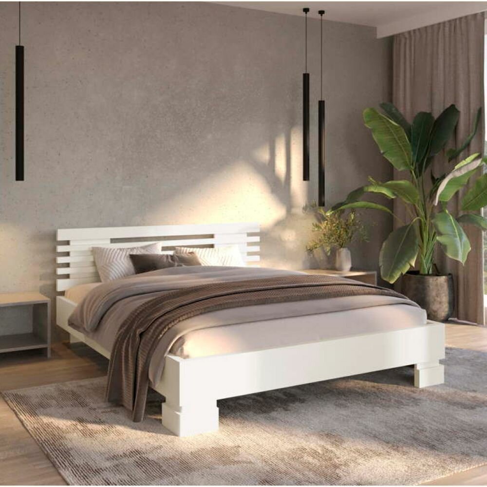 Кровать двуспальная 120x190 Фудо цвет Слоновая кость