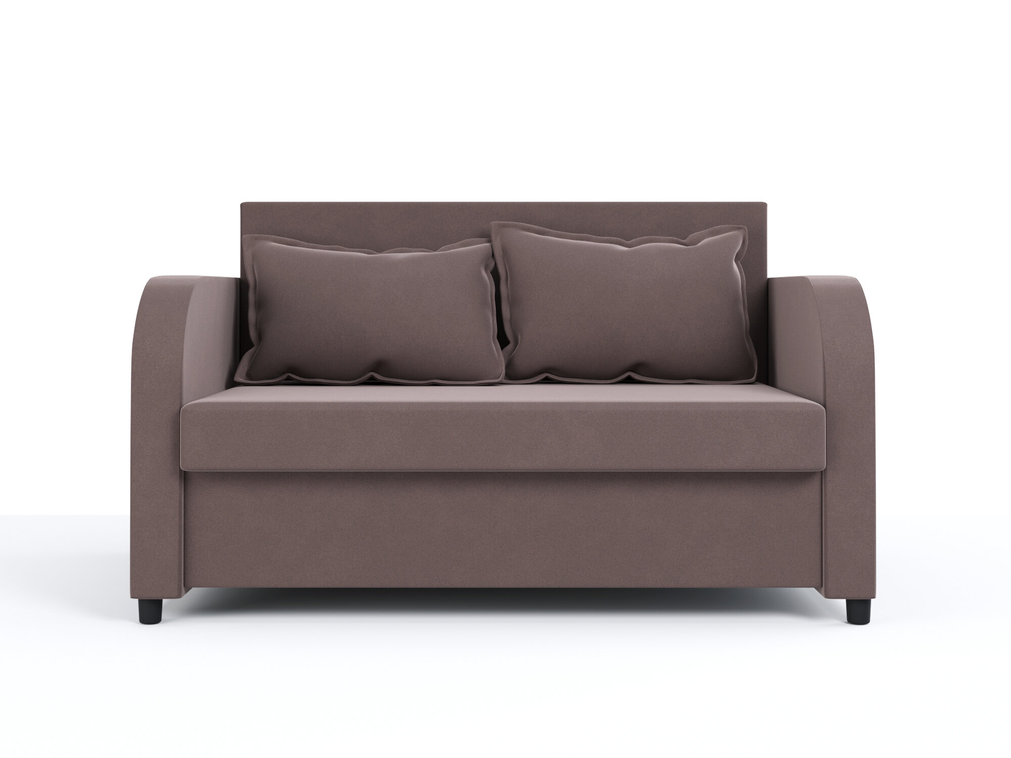 Диван "Бали 2" MebelVia, трехсекционная еврокнижка, велюр, коричневый, 196x136x86 см
