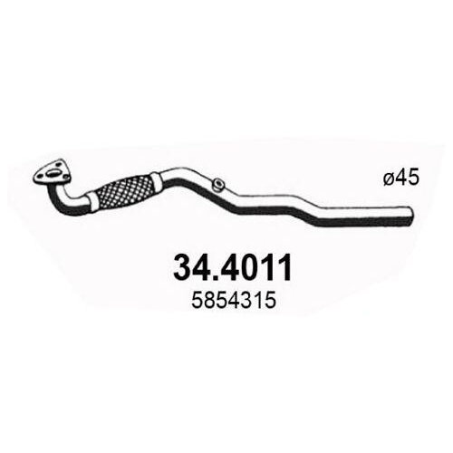 Труба выхлопного газа, ASSO 34.4011 (1 шт.)