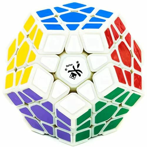 Мегаминкс рубика / DaYan Megaminx с реберными выступами Белый / Игра головоломка