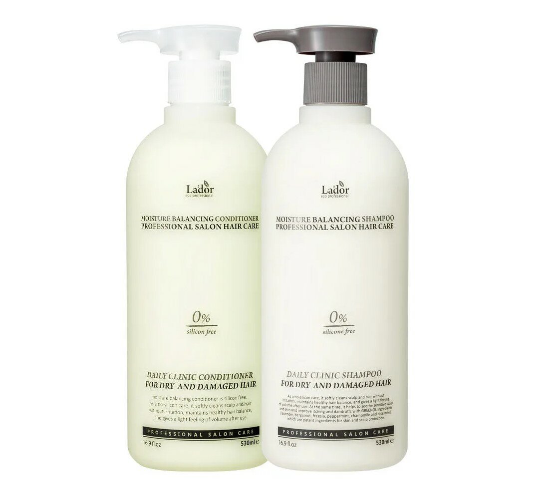 Набор шампунь + кондиционер для волос Lador Balancing Shampoo 530 мл + Balancing Conditioner 530 мл