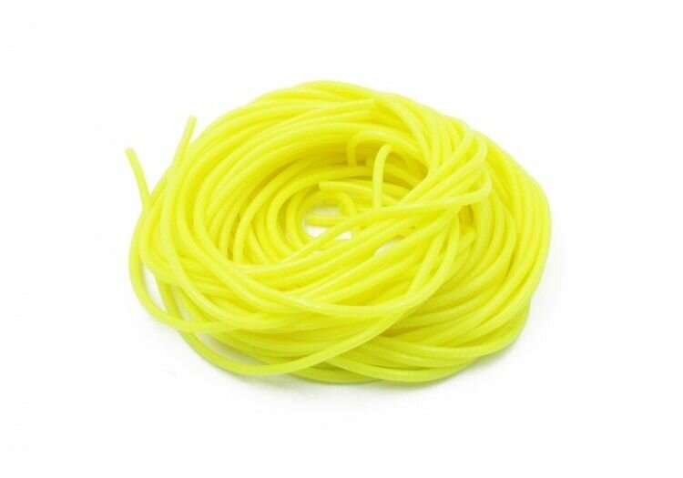 Кембрик Три Кита d 1,0*2,0 ФЦ желтый (уп/10 шт) для проводов, лески, флюакарбона, шнура для рыбалки и электриков