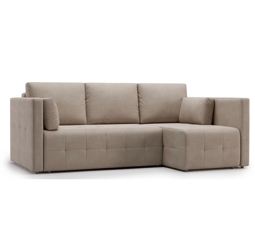 Диван угловой Sheff велюр Бежевый