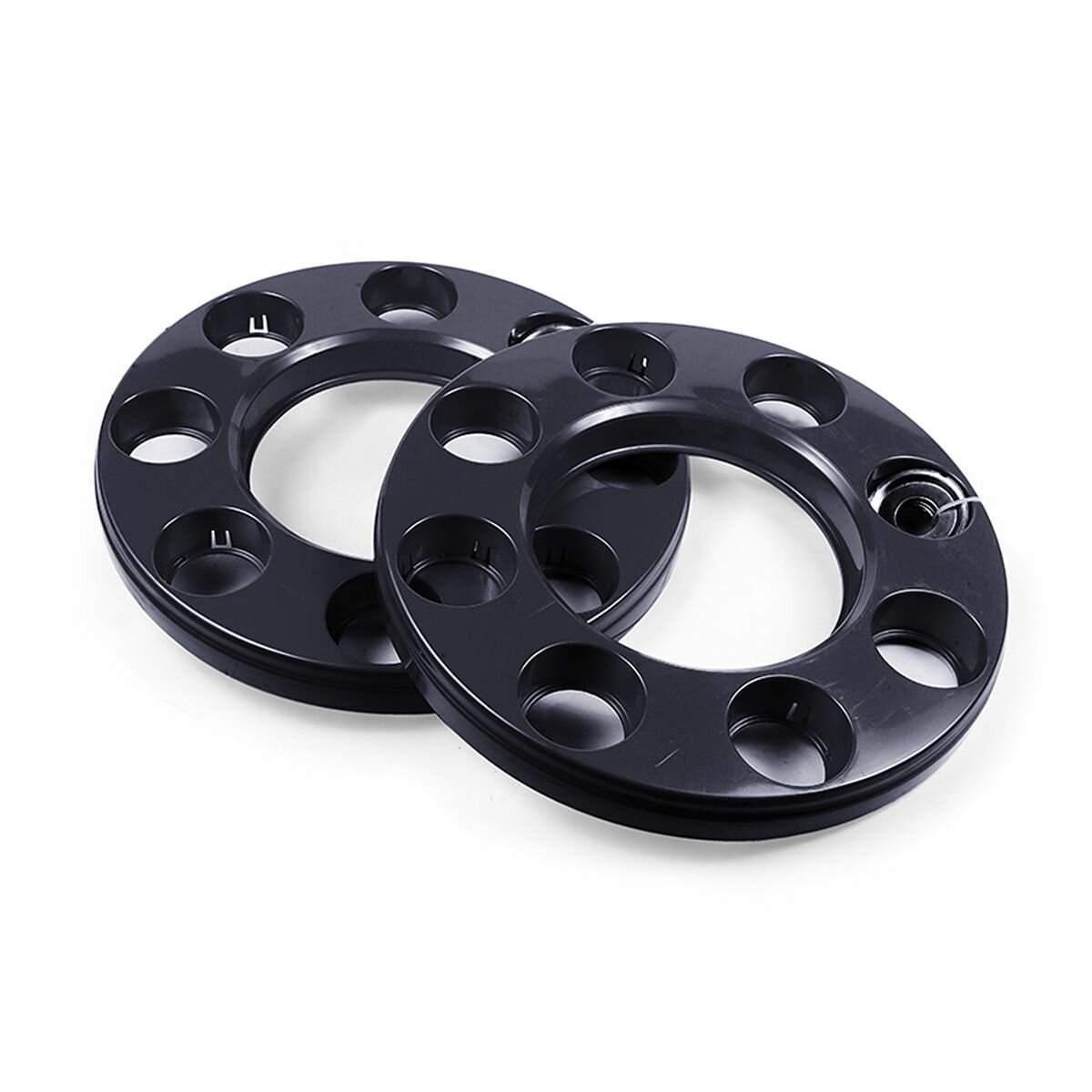 Колпаки на колёса R-17,5 R-19,5 евро ободок. Чёрный пластик. Передние (8 шпилек) (комплект - 2шт) Сделано в России. (19377)