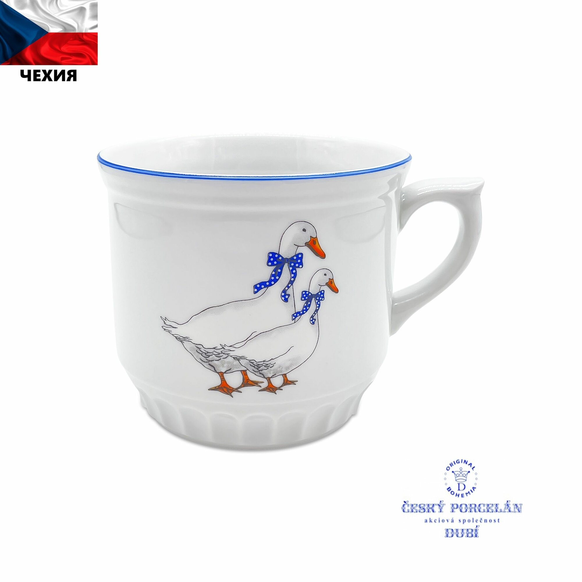 Кружка Selsky "Гуси" 450 мл / фарфор / Чехия