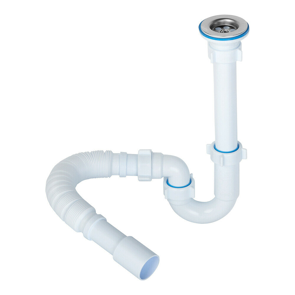 Сифон для раковины АНИ пласт 1 1/4х32 мм с выпуском d65 мм с соединением 32/40 мм (DB1015) АНИ пласт DB1015