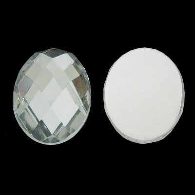 Стразы для декорирования, 18х13мм, акриловые, кристально-прозрачные, 50 шт.