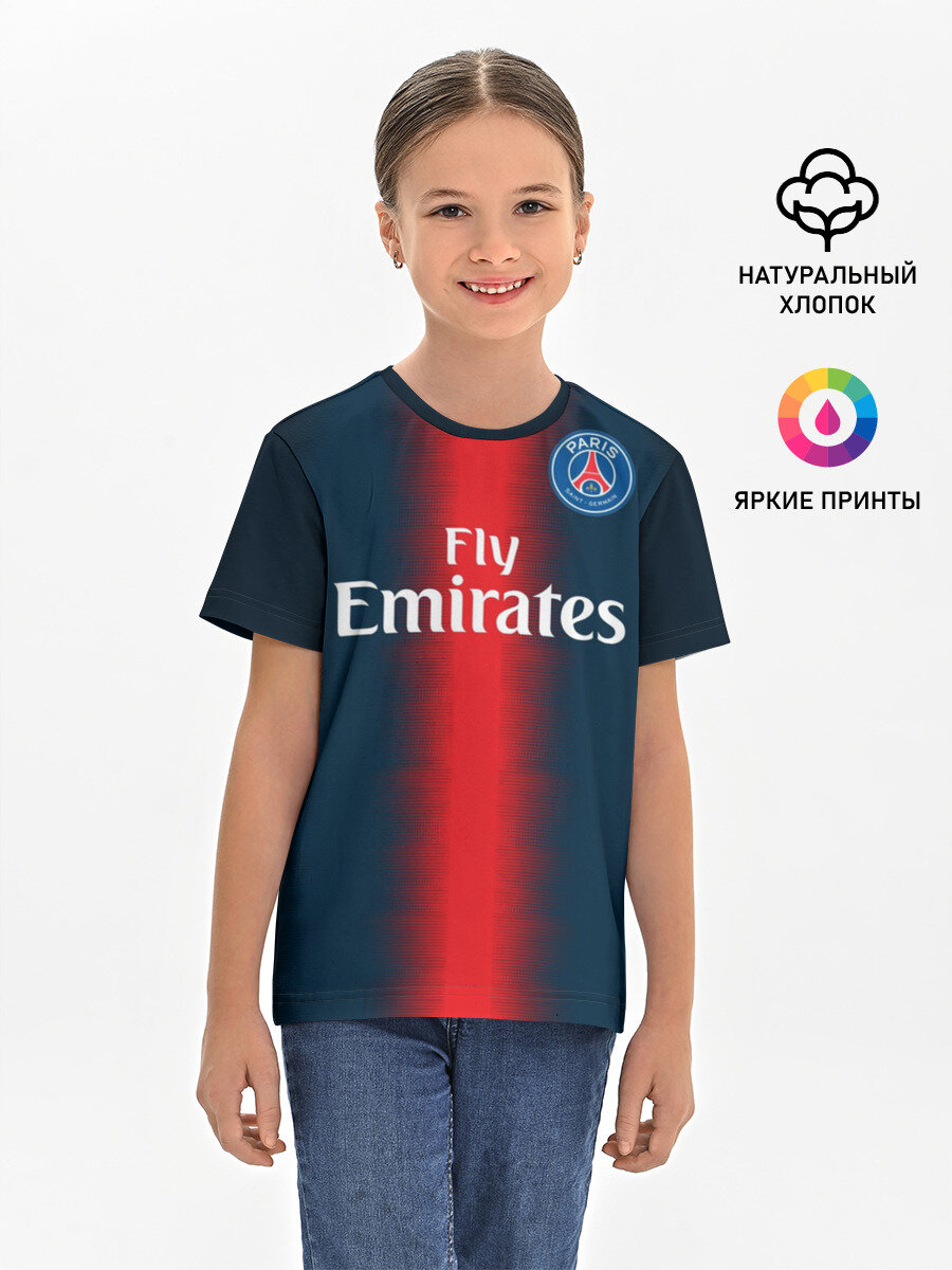 Футболка хлопковая детская PSG Форма Новая Home 18/19