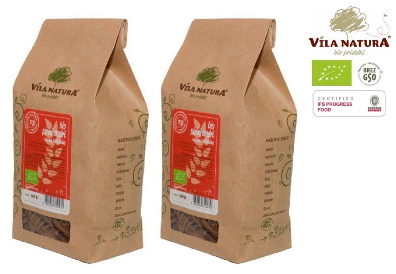 Паста фузилли спирали из спельты био Vila Natura Словения 2х250г