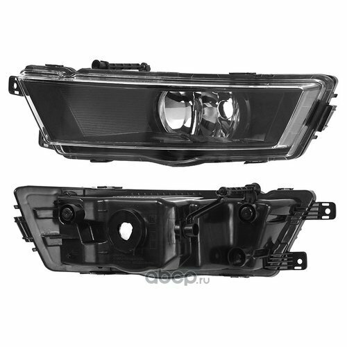 Фара противотуманная SKODA RAPID 12-17 LH черная Sat ST6652012LUE2