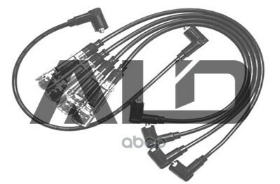 Комплект проводов зажигания (черный силикон) VW Golf 1.0/1.3 85>/Vento 1.6 92>/Syncro 1.8 86-88 ALD арт. A09020